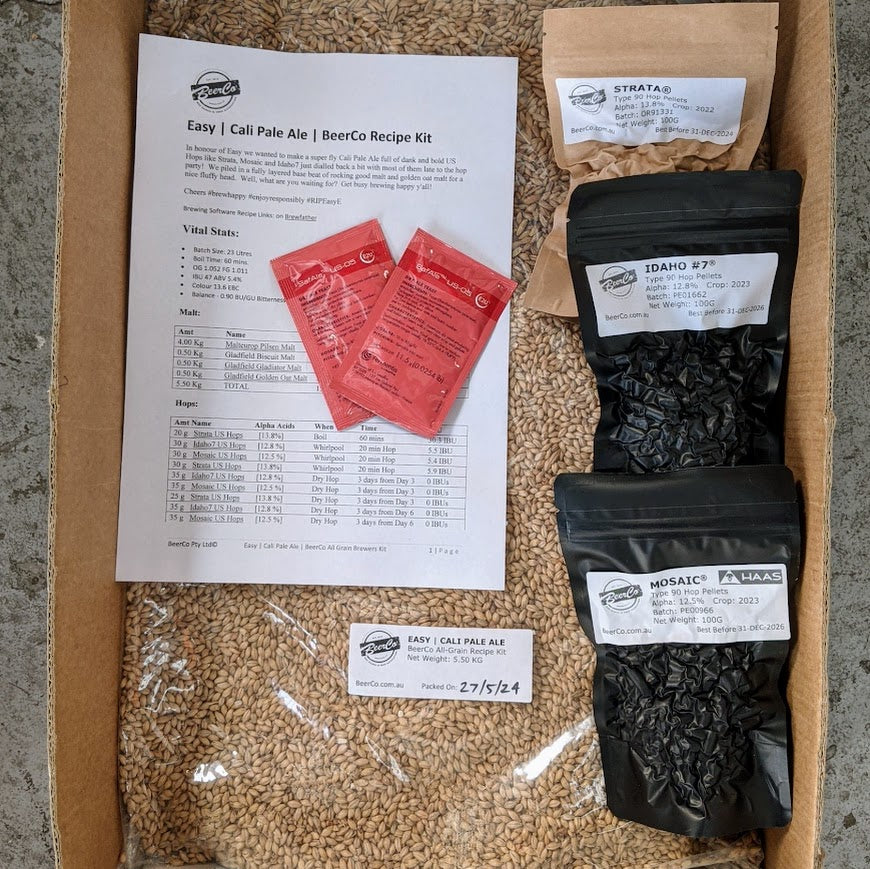 Easy | Cali Pale Ale | BeerCo All Grain Brewers Recipe Kit | BeerCo.com.au