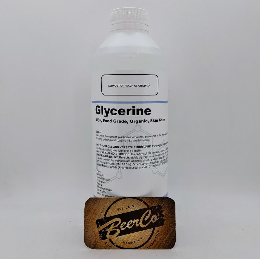 Glycerine | Organic | Pure Vegetable | 100% Food Grade | BeerCo.com.au