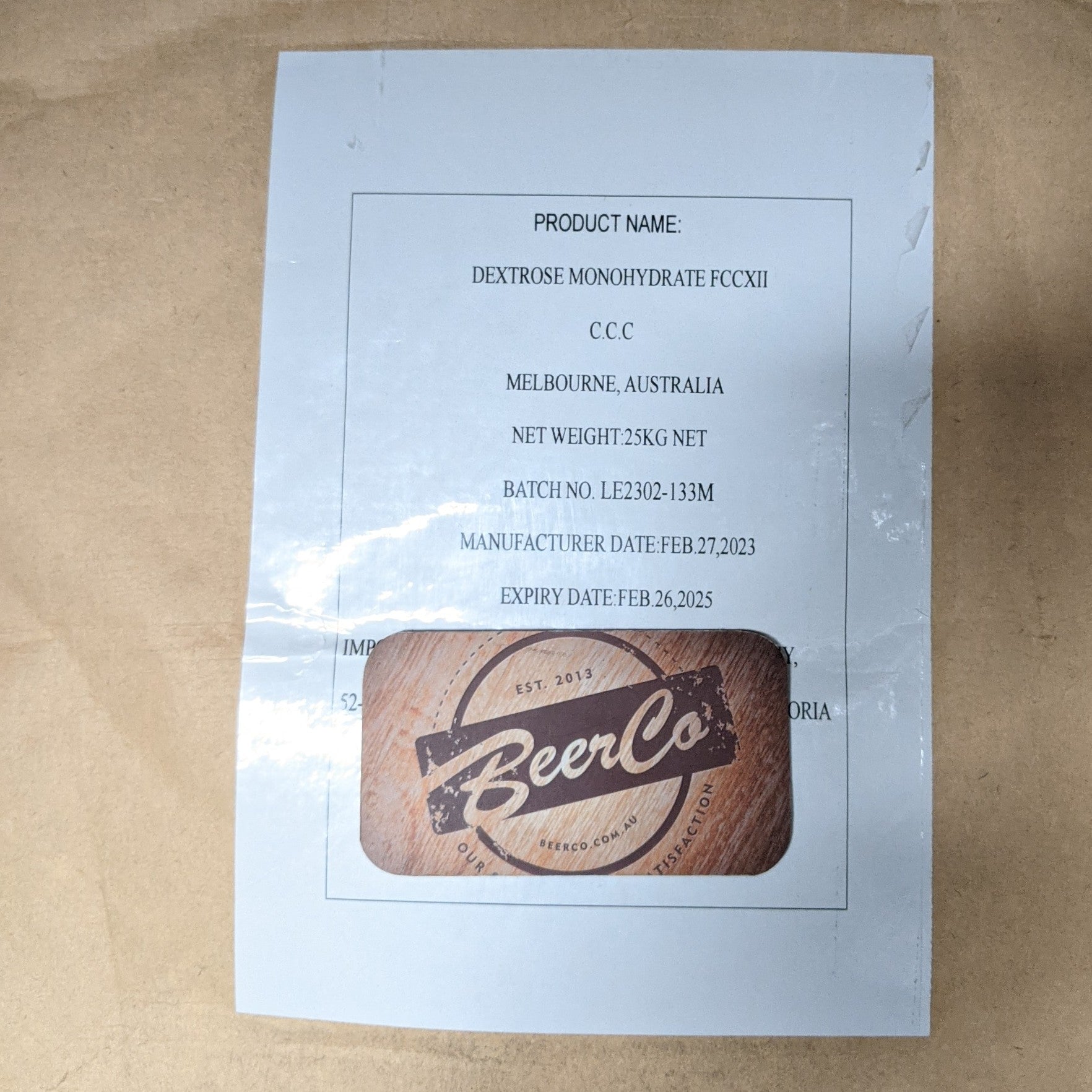 Dextrose | Brewing Sugar | Corn Sugar | Glucose | Monohydrate | BeerCo ...