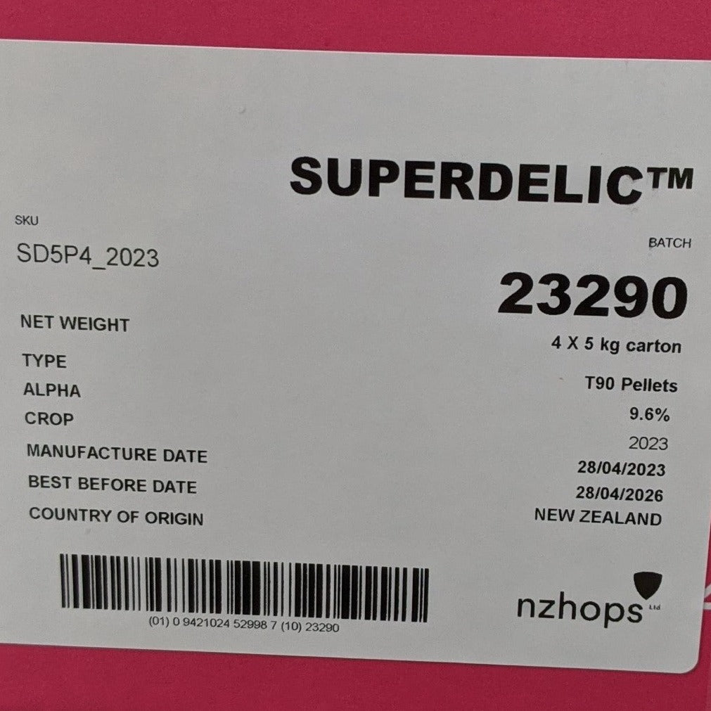 Superdelic™ NZH-102 NZ Hops | Red Fruit | Candy | Lolly | BeerCo ...