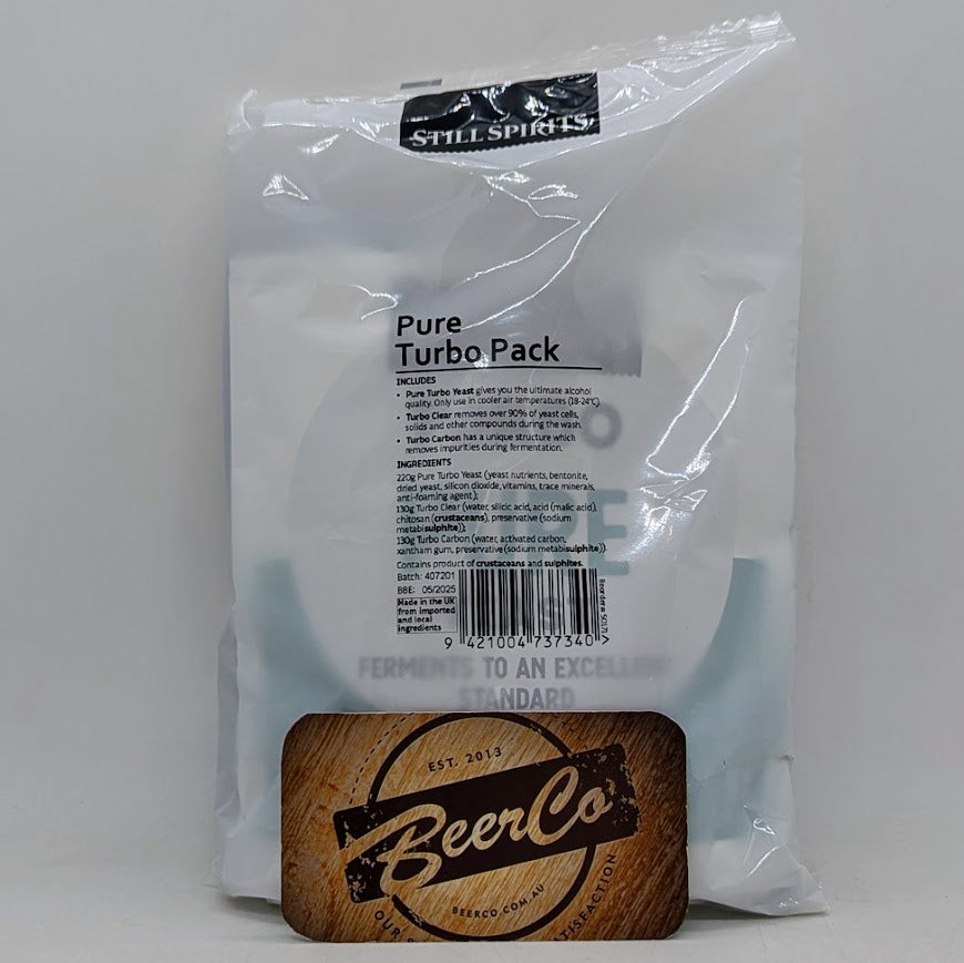 Still Spirits Pure Turbo Pack | Yeast + Clear + Carbon | BeerCo.com.au