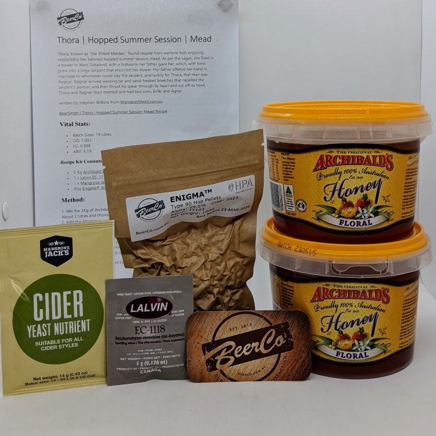 Thora | Hopped Summer Session | Mead Recipe Kit | BeerCo.com.au