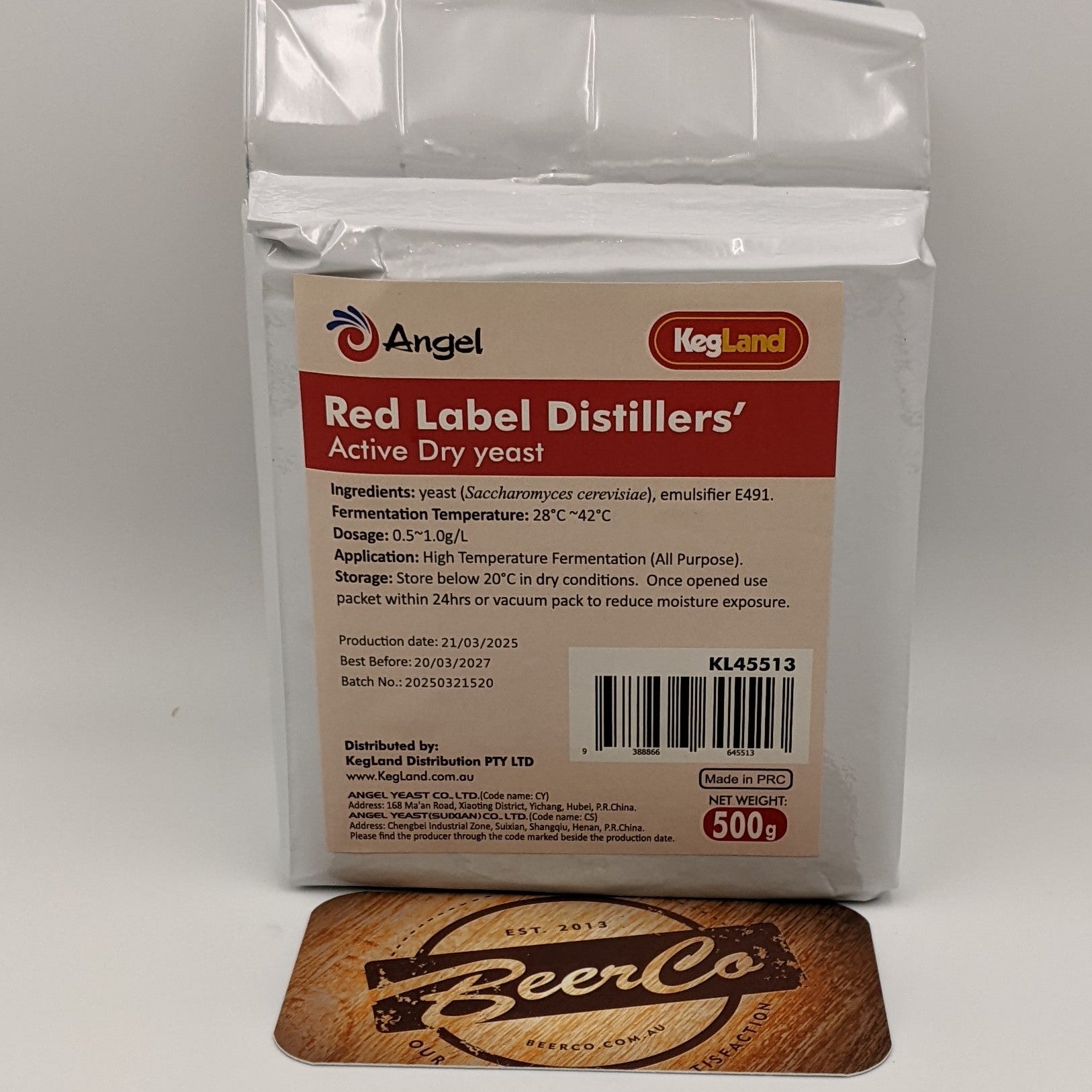 Angel Red Label Yeast | High Temperature | Distilling | BeerCo.com.au