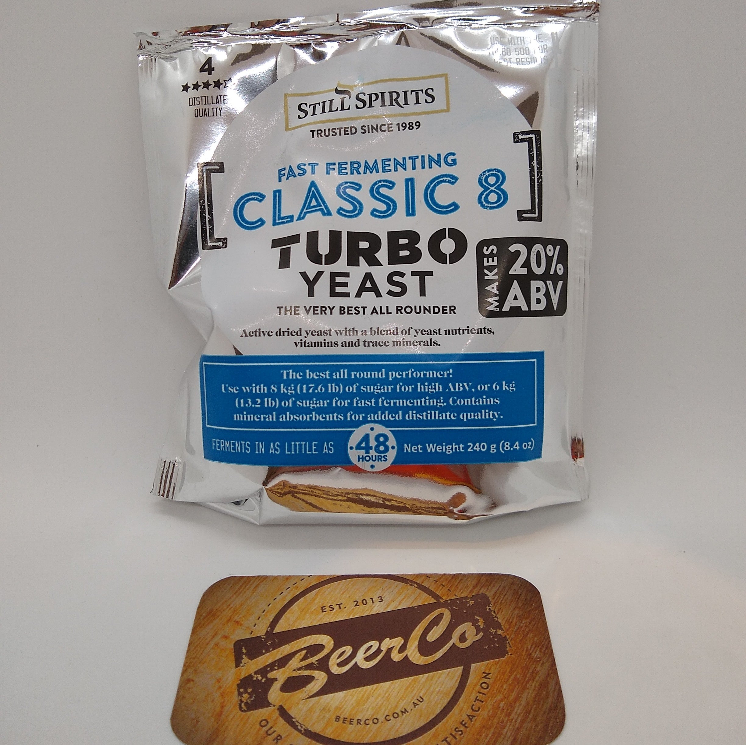 Classic 8 Turbo Yeast 273g | Still Spirits | Fast Fermenting | BeerCo ...