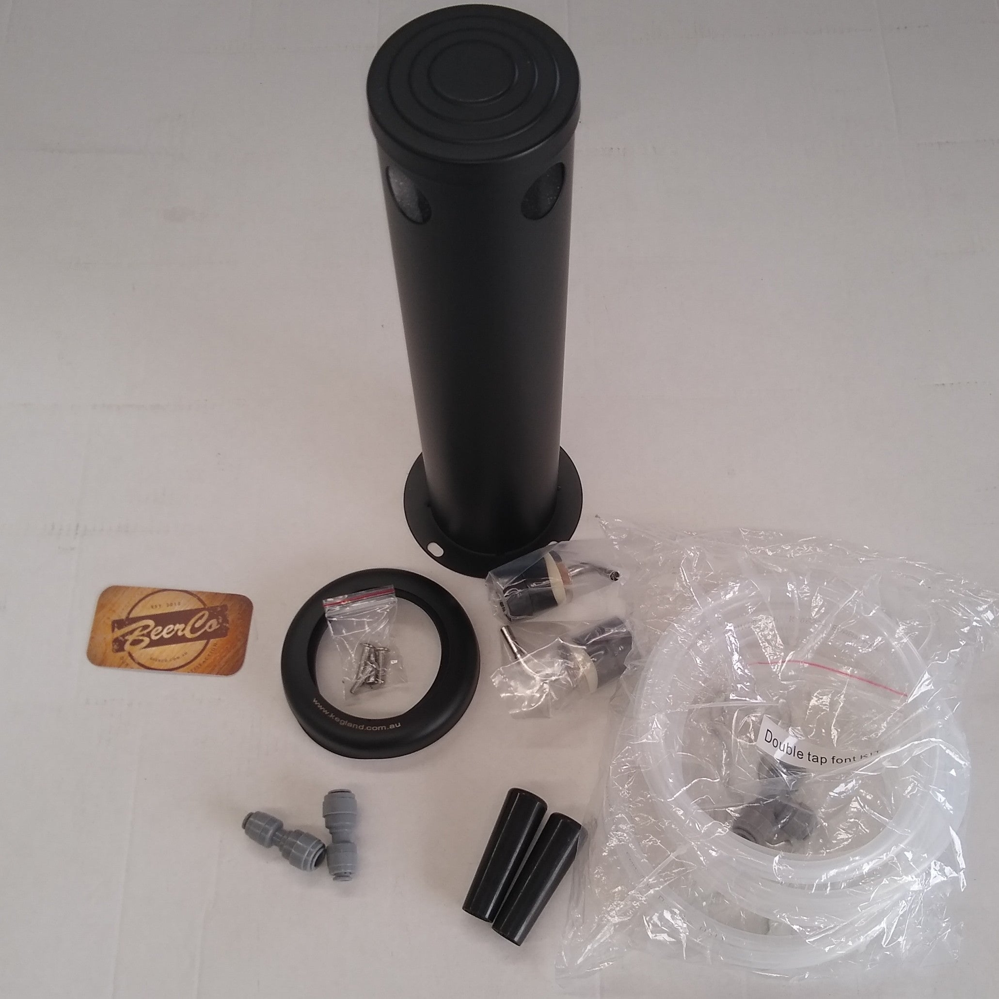 Double Tap Stainless Font Kit | Black | BeerCo.com.au