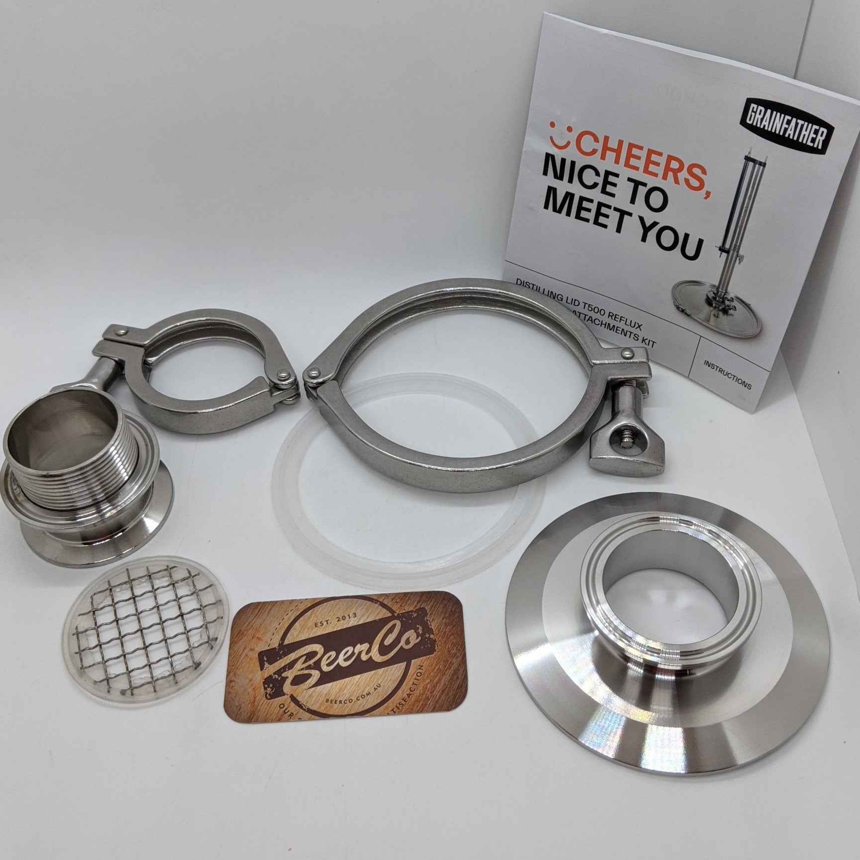 Grainfather | Distilling Lid T500 Condenser Attachments Kit | BeerCo.com.au