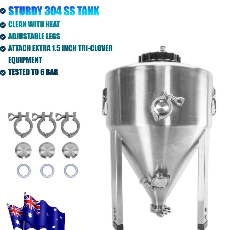 Apollo Titan | 30L | Stainless Steel | Conical Fermenter | BeerCo ...